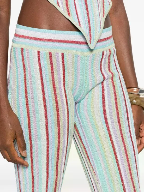 ASTA RESORT Maribel Striped Knit Trousers