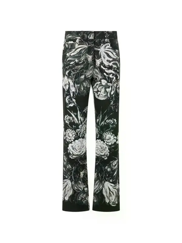 Roberto Cavalli Floral-print Jeans