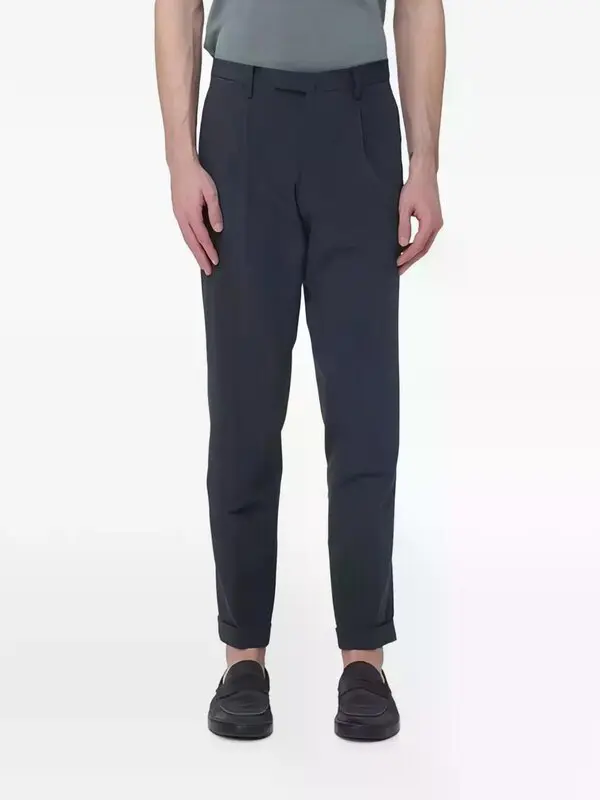 BRIGLIA 1949 Tailored Cotton Trousers - Blue