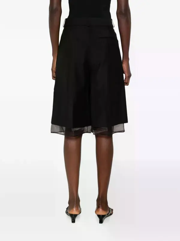 RÓHE Tailored Shorts With Organza Trim
