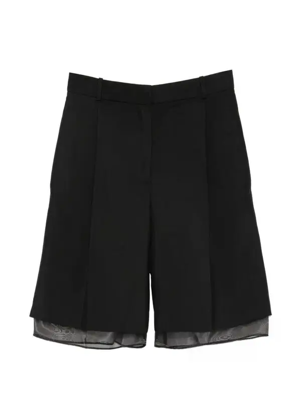 RÓHE Tailored Shorts With Organza Trim