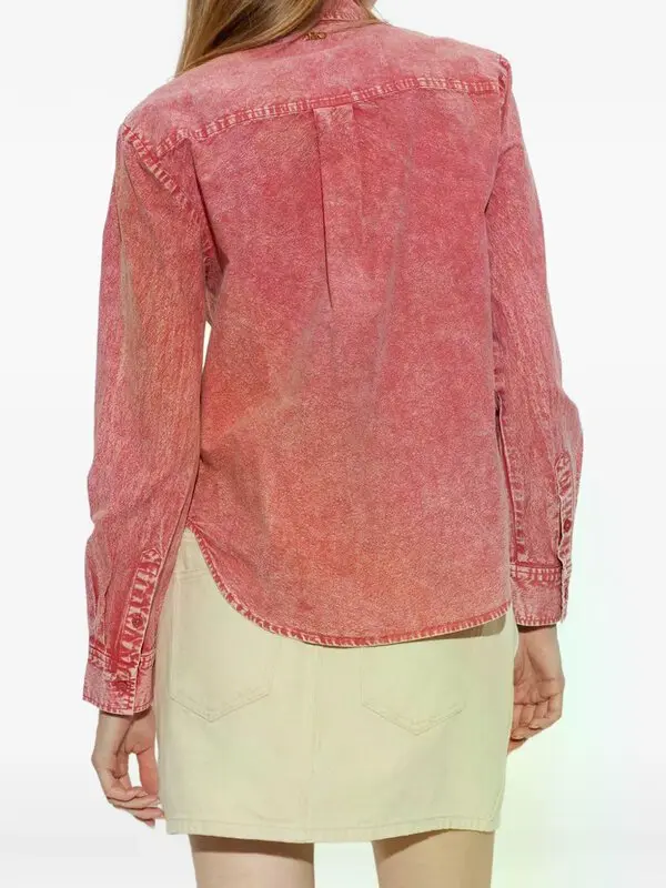Michael Kors Garment-dyed Denim Shirt - Red