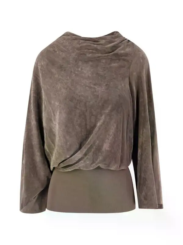 Rick Owens Draped Velvet-effect Top