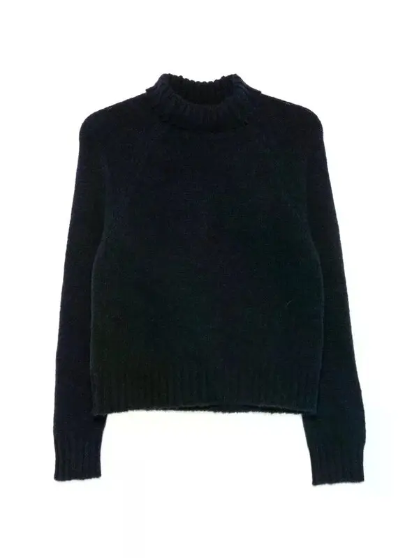 JUCCA Roll Neck Raglan Sleeve Sweater - Blue