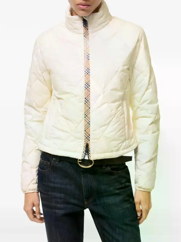 Burberry Quilted Nylon Bramford Jacket With House Check Taping
