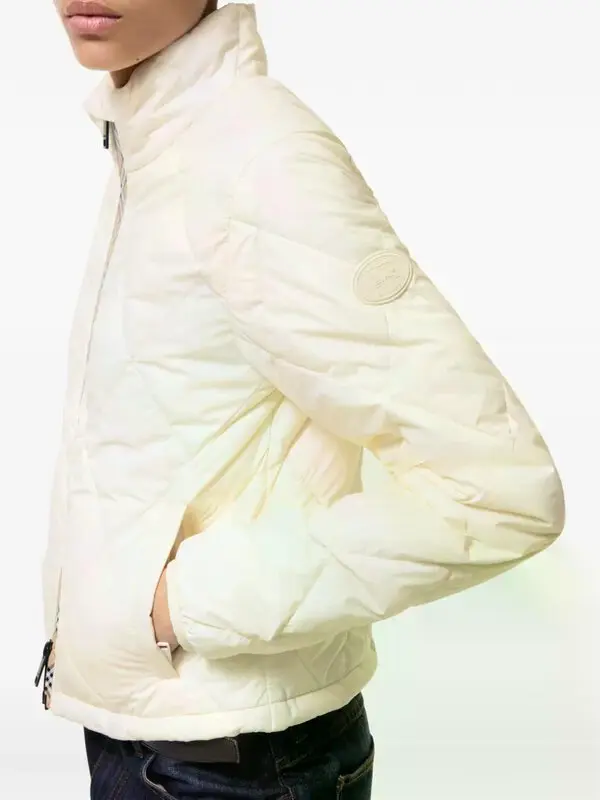 Burberry Quilted Nylon Bramford Jacket With House Check Taping