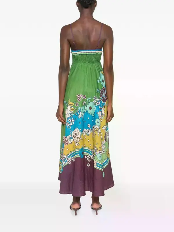 ALEMAIS Nanci Sundress With Floral Print - Green