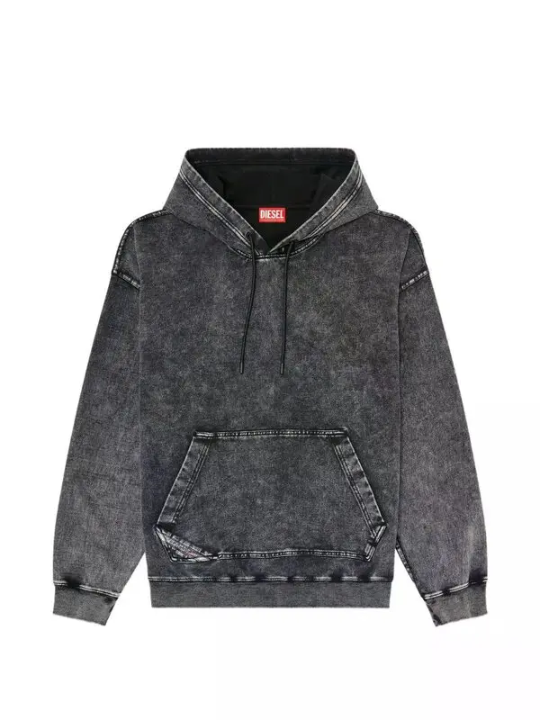 DIESEL® Treated Denim-effect Hoodie