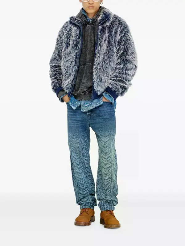 DIESEL® Treated Denim-effect Hoodie