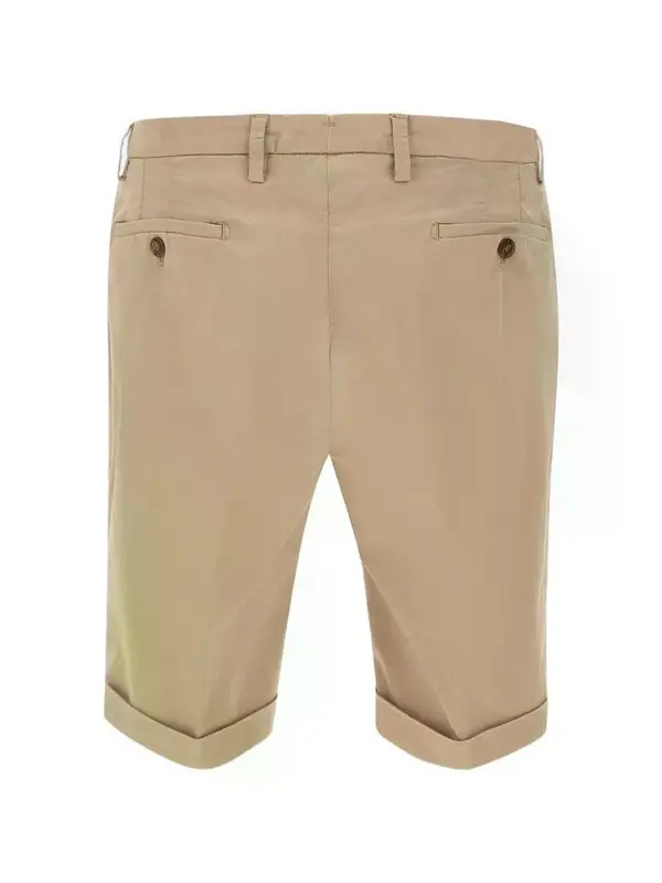 BRIGLIA 1949 Pleated Turn-up Shorts - Neutrals