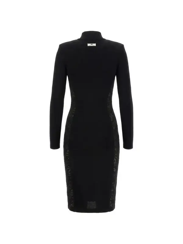 Elisabetta Franchi Ribbed Midi Dress With Cut-out Detailing