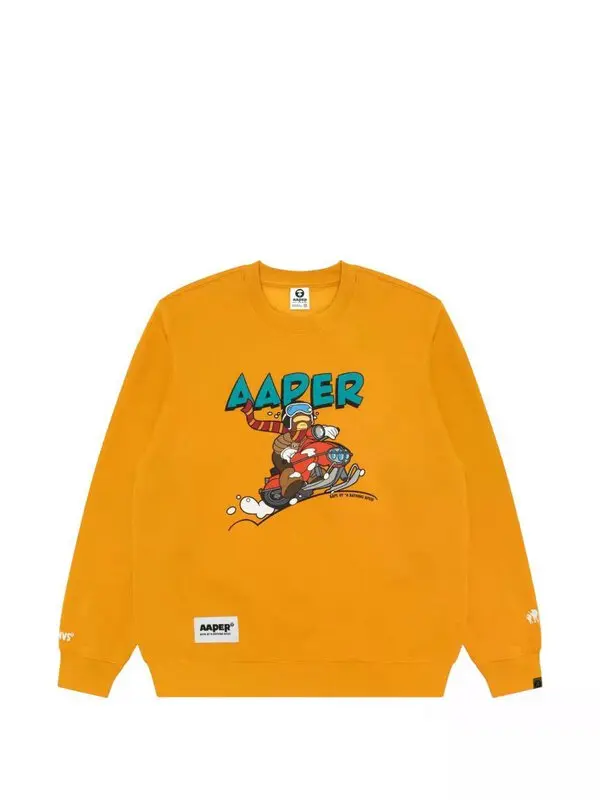 AAPE BY *A BATHING APE Aaper Graphic-print Sweatshirt - Yellow