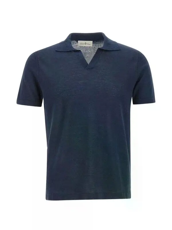 DELLA CIANA Open-collar Short-sleeve T-shirt