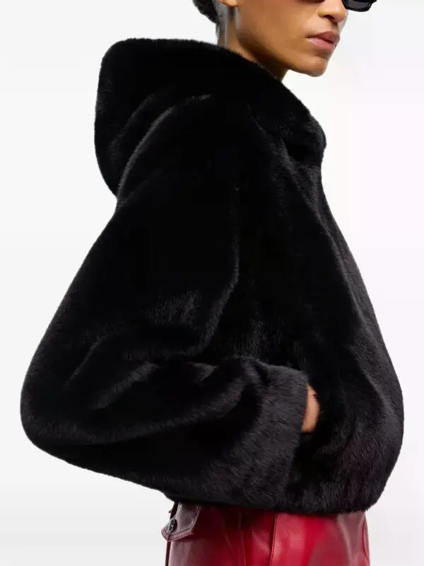 Pinko Faux Fur Hooded Jacket