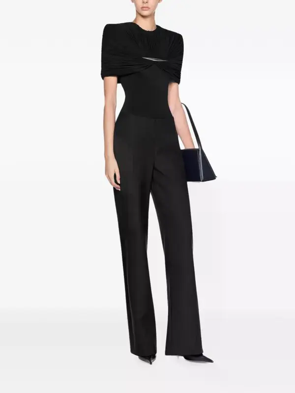 CHATS BY C.DAM Low-rise Flared Trousers - Black