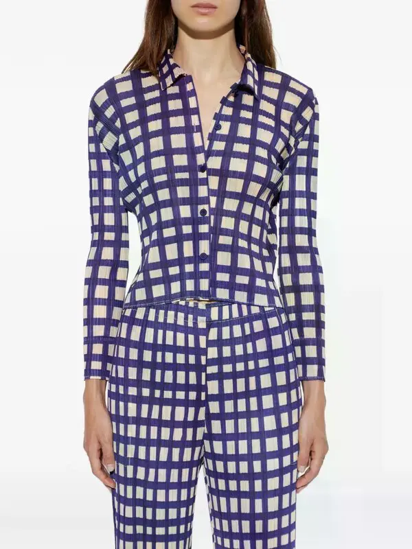 Issey Miyake Check-print Shirt - Blue