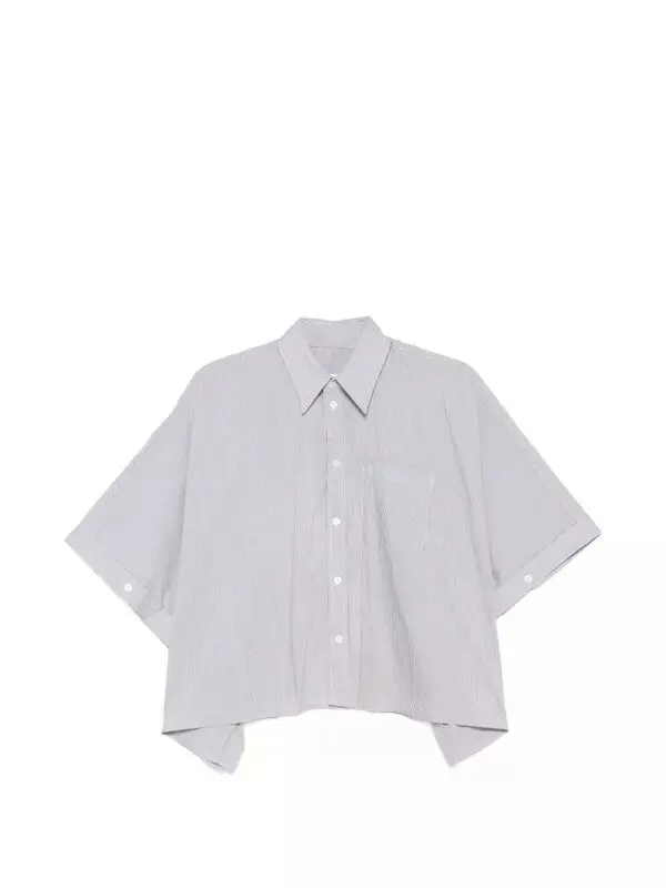 MAISON MARGIELA Striped Asymmetric Hem Shirt