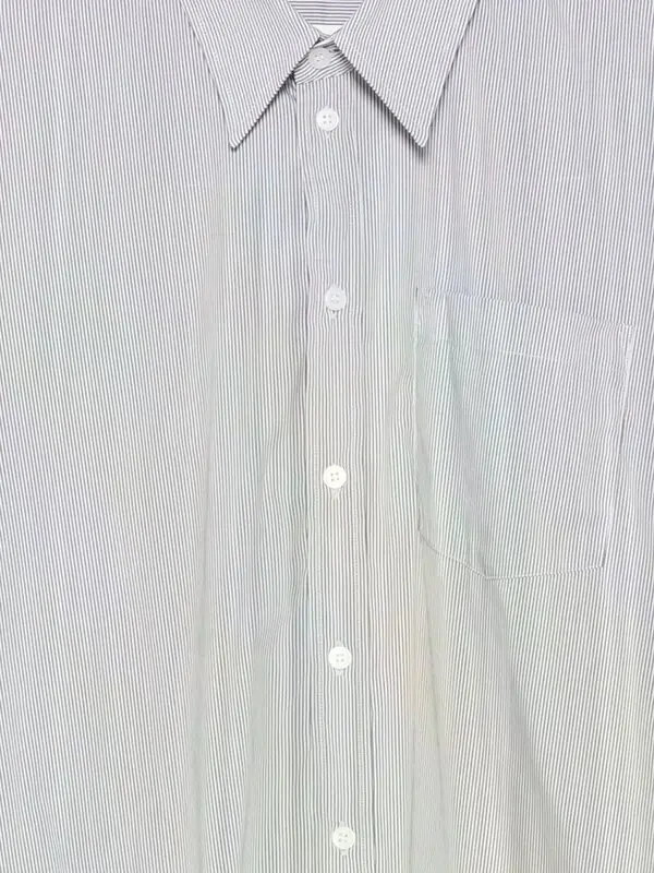 MAISON MARGIELA Striped Asymmetric Hem Shirt