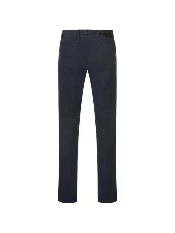 Kiton Logo-patch Button-fastening Trousers - Blue