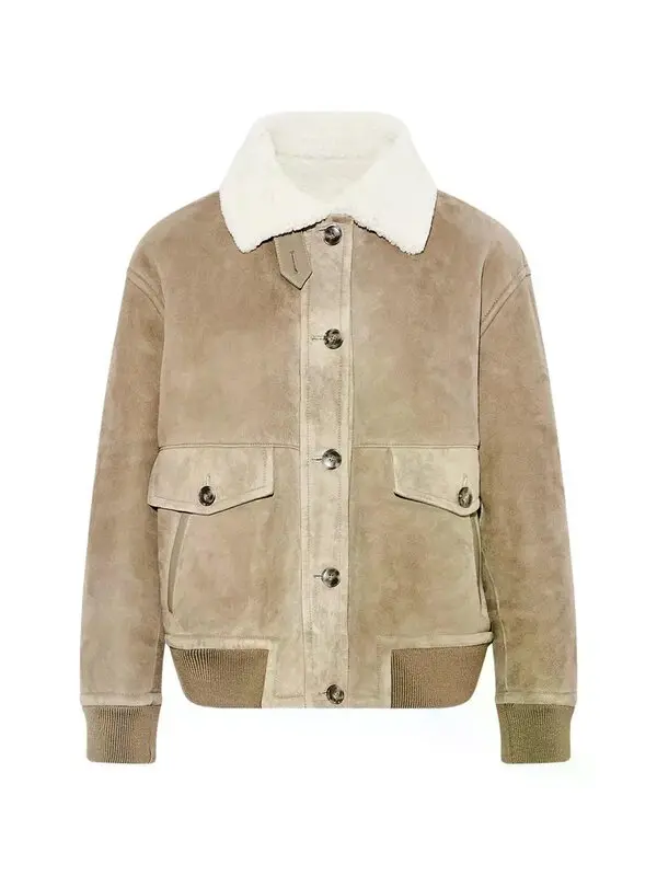 YVES SALOMON Lamb Shearling Bomber Jacket
