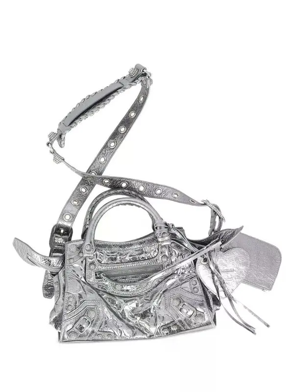 Balenciaga Neo Cagole Xs Handbag - Silver