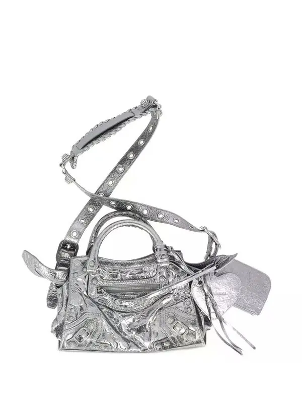 Balenciaga Neo Cagole Xs Handbag - Silver