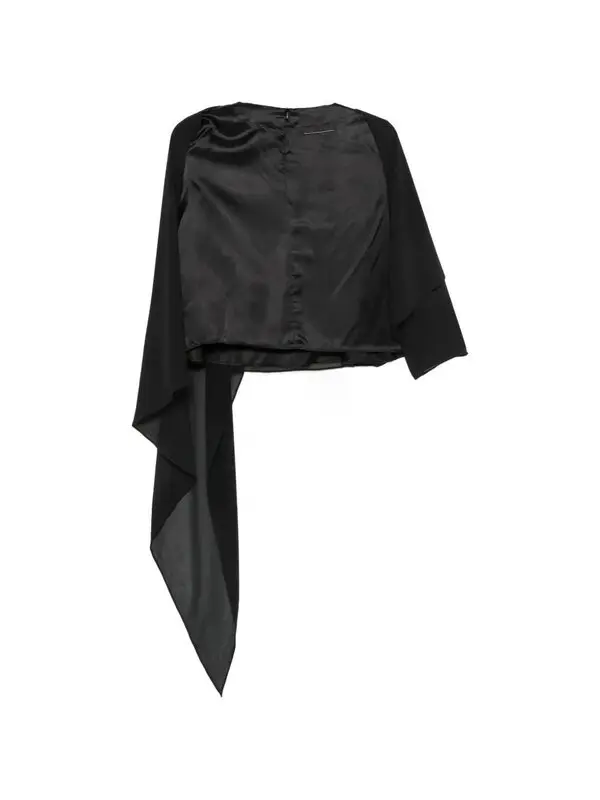 MAISON MARGIELA Asymmetric Draped-panel Blouse