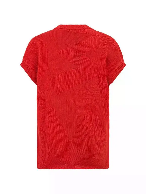 MOORER V-neck Knitted Sweater - Red