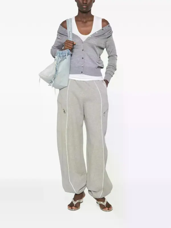 Alexander Wang Off-shoulder Button-down Cardigan