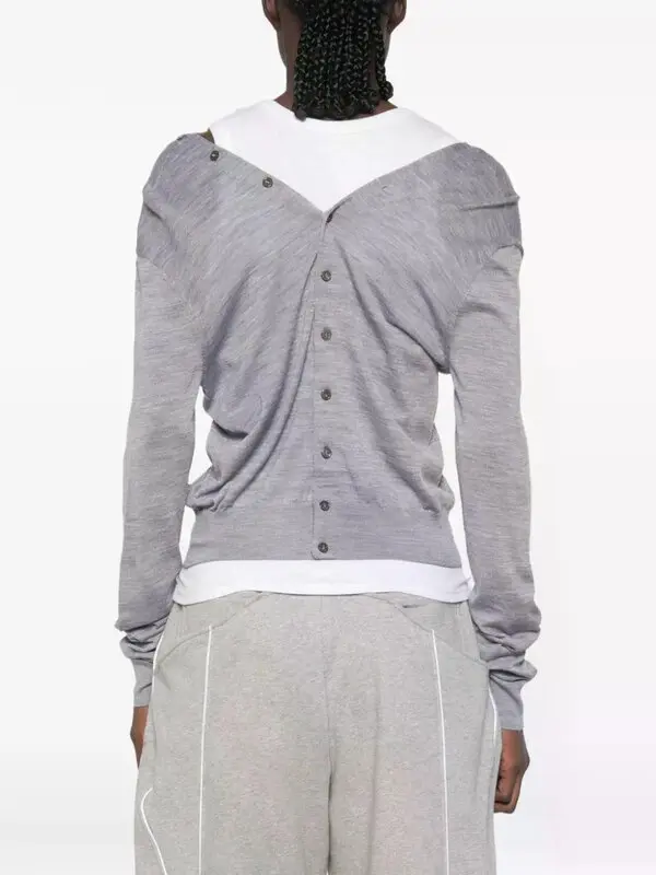 Alexander Wang Off-shoulder Button-down Cardigan
