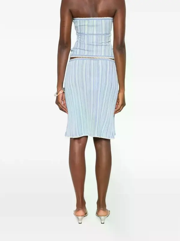 ASTA RESORT Cleo Striped Midi Skirt