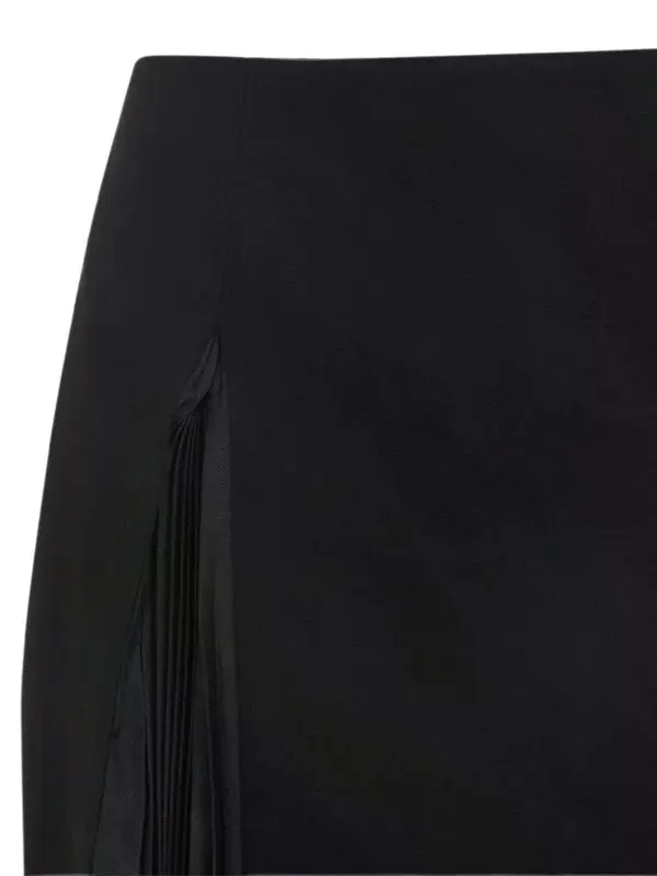 JIL SANDER Pleated-panel Wool Midi Skirt