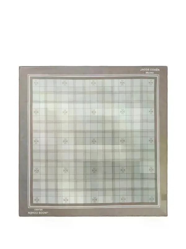 Jacob Cohen Plaid Patterned Handkerchief - Neutrals