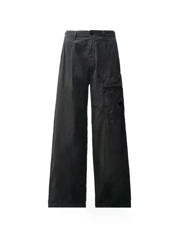 C.P. COMPANY Cargo Trousers With Lens Detail - Black