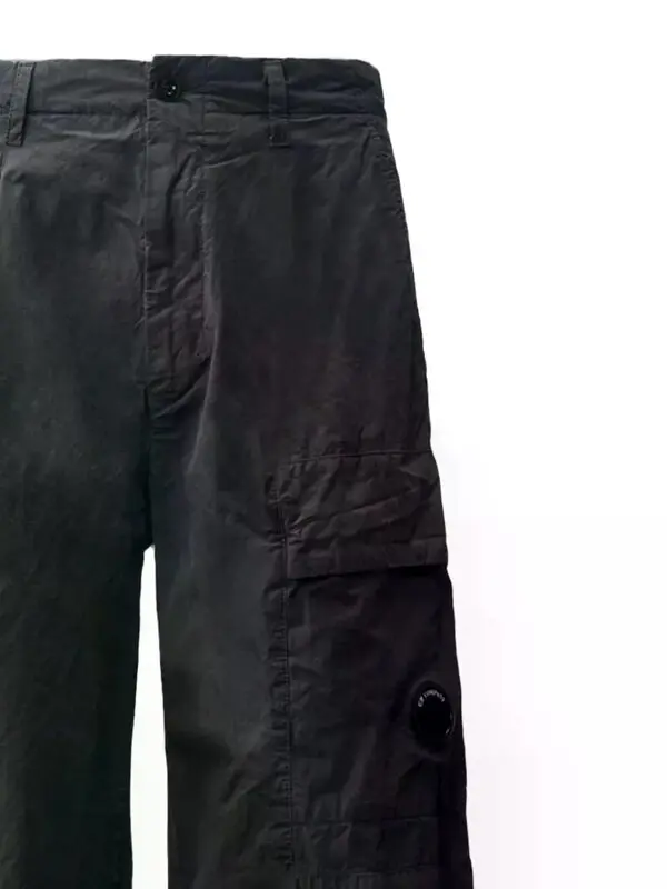 C.P. COMPANY Cargo Trousers With Lens Detail - Black