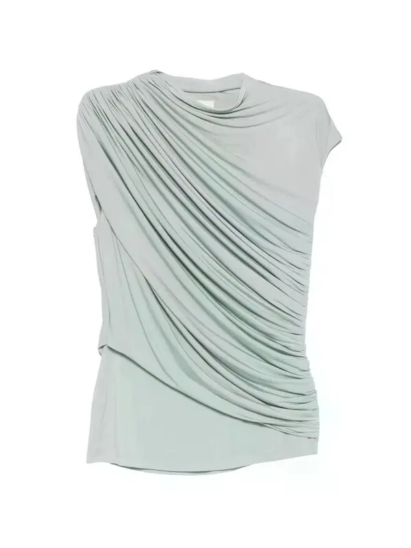 Tove Khari Draped Jersey Top - Neutrals