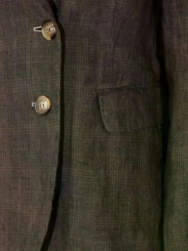 KILTIE Double-breasted Checked-pattern Blazer
