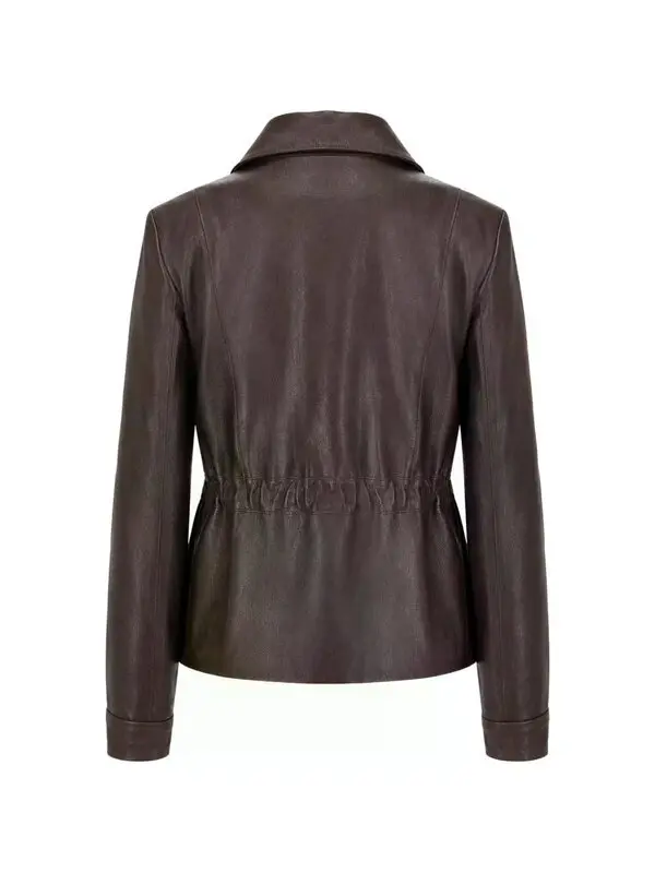 LA ROSE Zip-up Leather Jacket