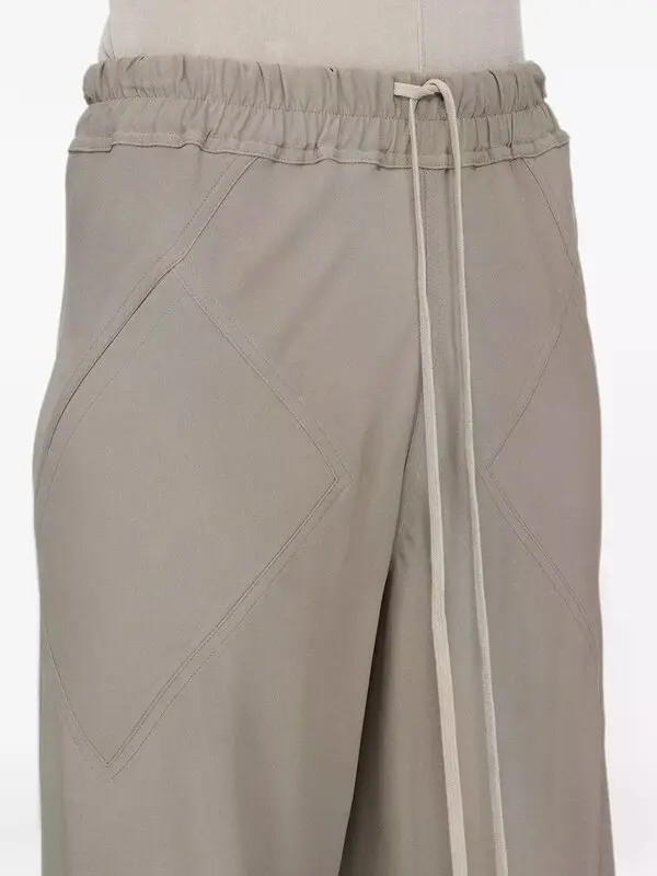 Rick Owens Bias Drawstring Waist Wide-leg Trousers - Neutrals