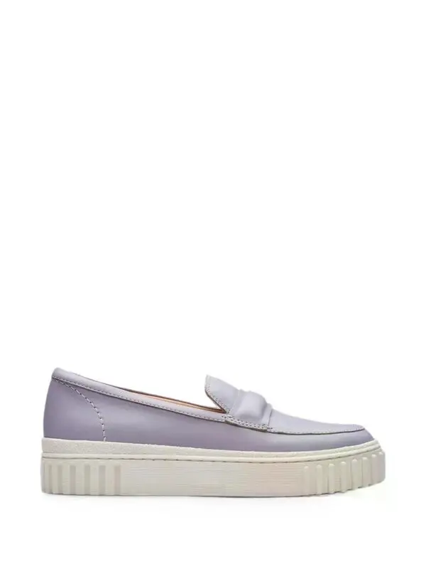 Clarks Mayhill Cove Leather Loafers - Purple
