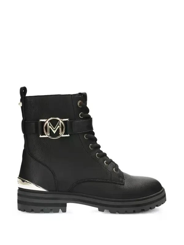 MEXX Logo-plaque Lace-up Ankle Boots - Black