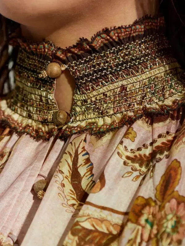 Zimmermann Aster Billow Floral-print Silk Maxi Dress
