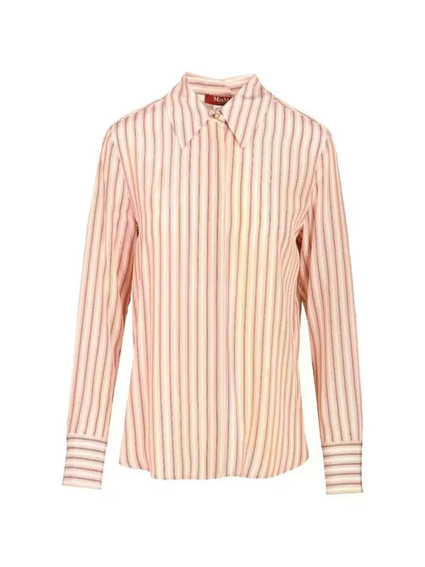 Max Mara Striped Silk Shirt - Pink