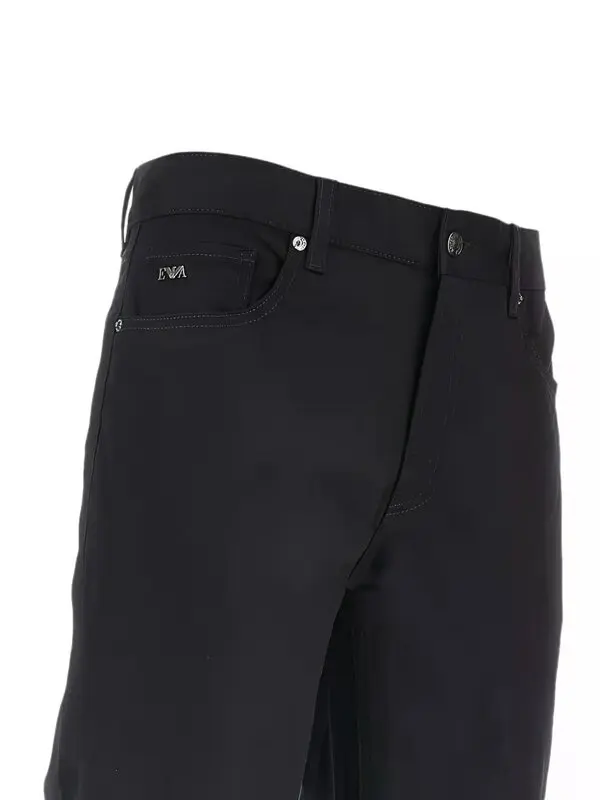 Emporio Armani Logo Plaque Straight-leg Trousers