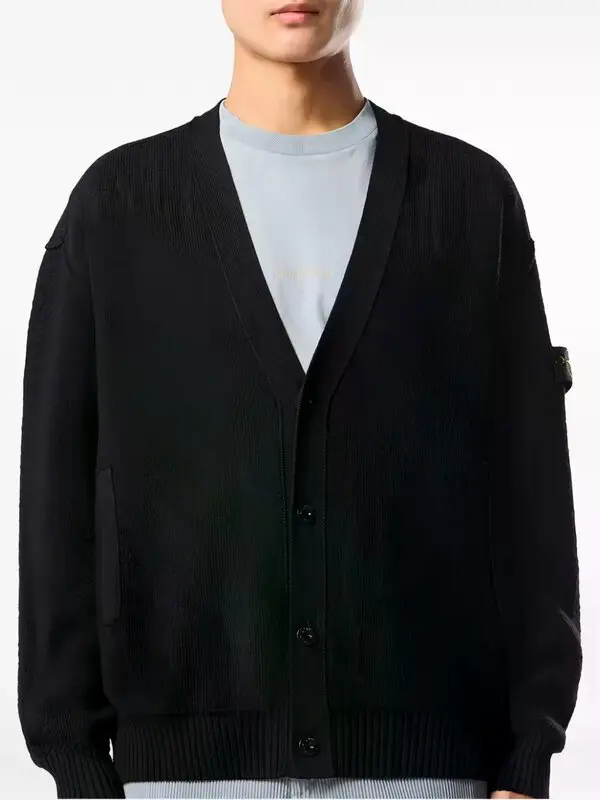 Stone Island Logo-patch Button-up Cardigan