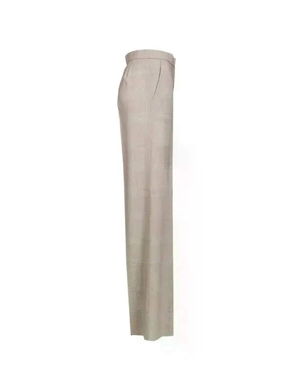 Max Mara Glen Check Wool Trousers
