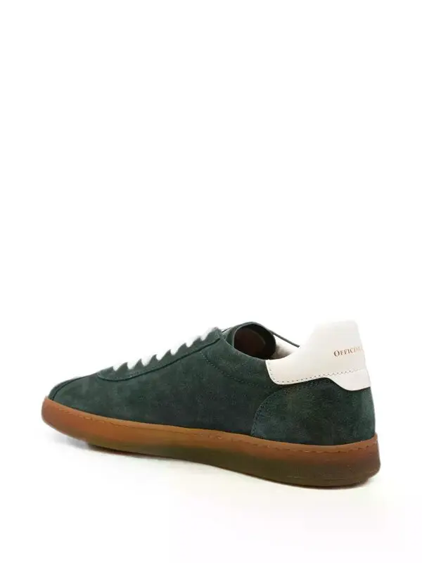 Officine Creative Suede Low-top Sneakers With Contrasting Heel