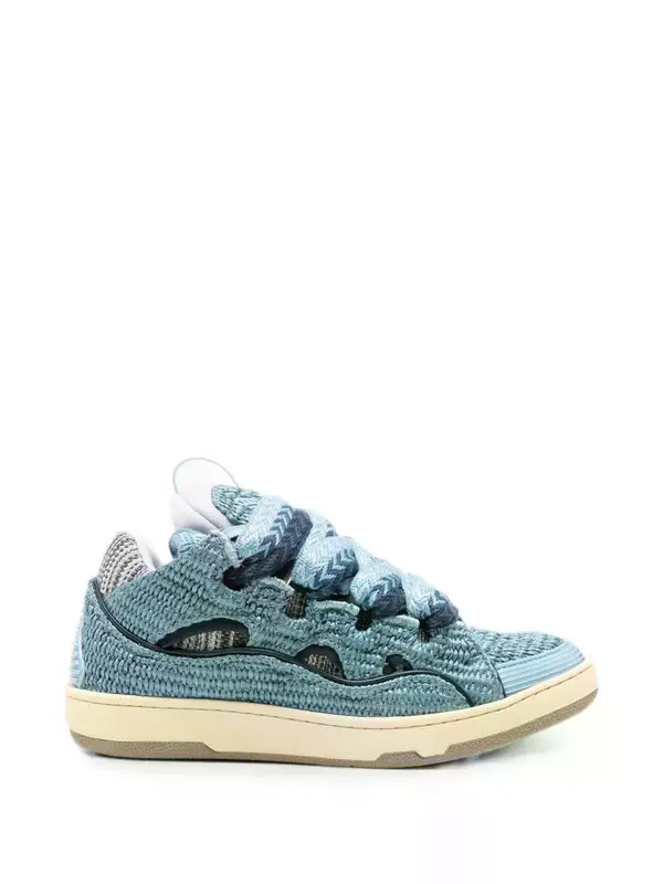 LANVIN Curb Lace-up Sneakers - Blue