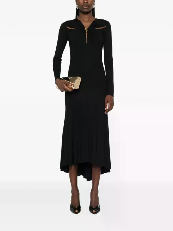 Elisabetta Franchi Midi Dress With Cut-out Detail