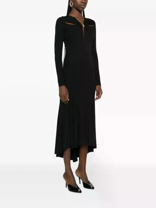 Elisabetta Franchi Midi Dress With Cut-out Detail